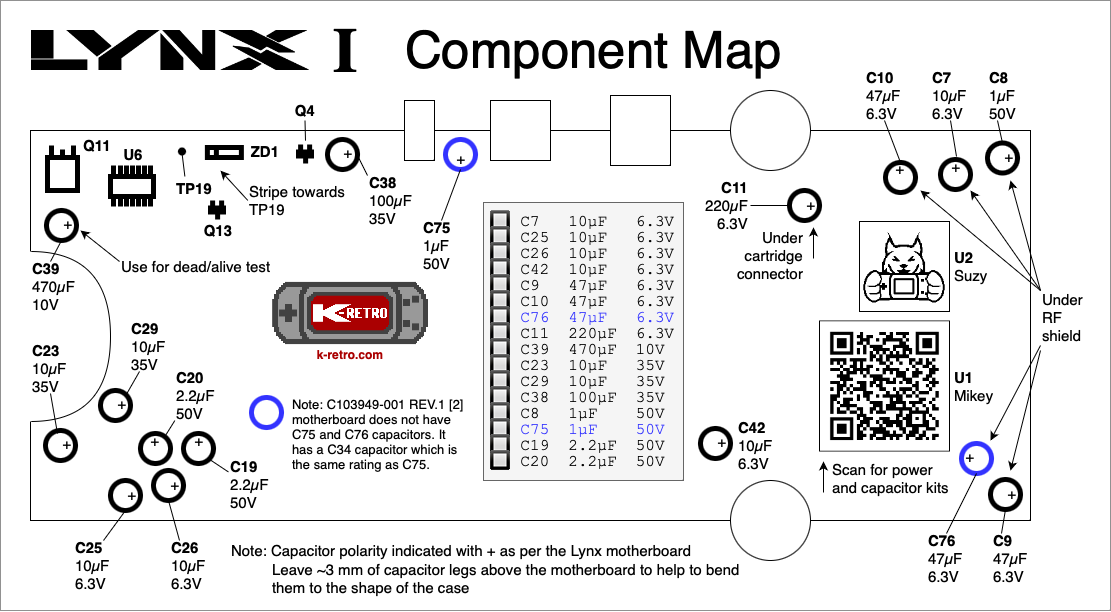 Atari Lynx Capacitor Maps | Atari Lynx Vault